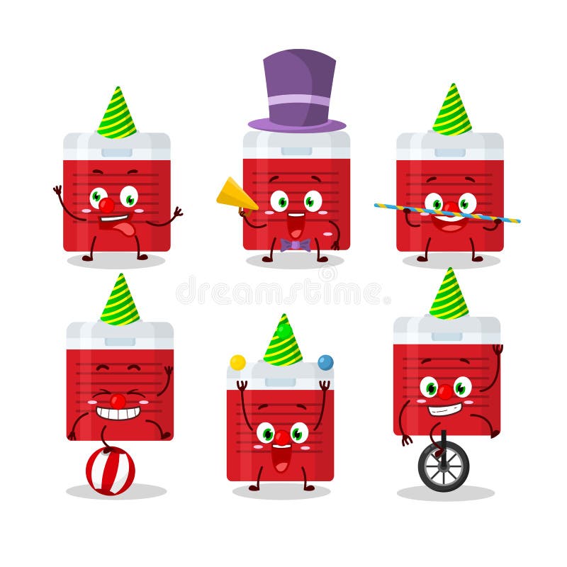 Cartoon Character of Ice Cooler with Various Circus Shows Stock Vector ...