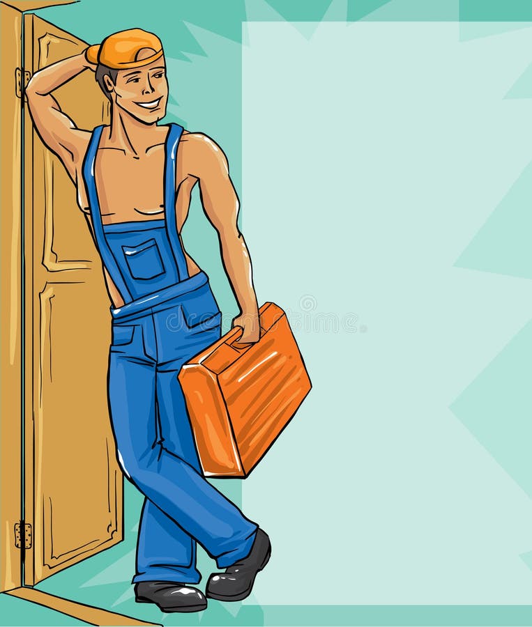 Cartoon Character Illustration of Plumber in a Stock Vector ...