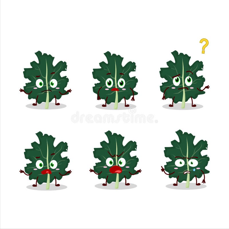 Cartoon Character of Kale with What Expression Stock Vector ...