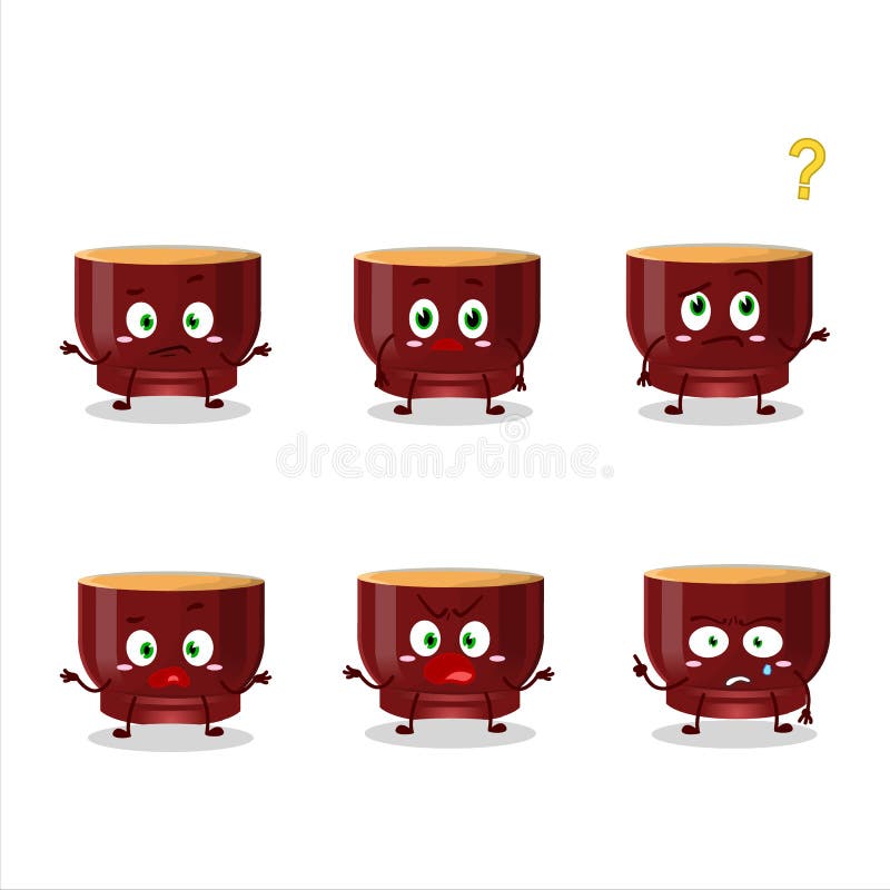 Cartoon Character of Kava Drink with What Expression Stock Vector ...