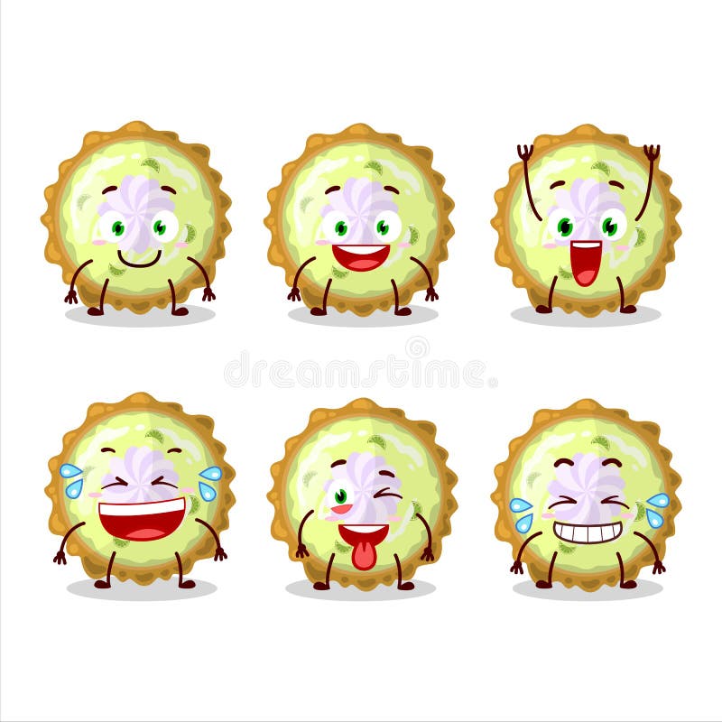 Cartoon Character of Key Lime Pie with Smile Expression Stock Vector ...
