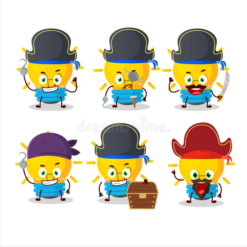 Lamp Ideas Cartoon Character with Various Types of Business Emoticons ...