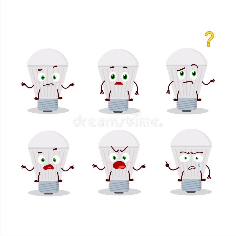 Cartoon Character of Led with What Expression Stock Vector ...