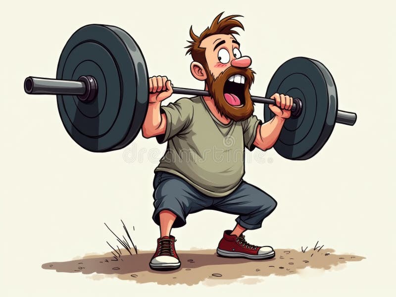 Cartoon Gym Workout