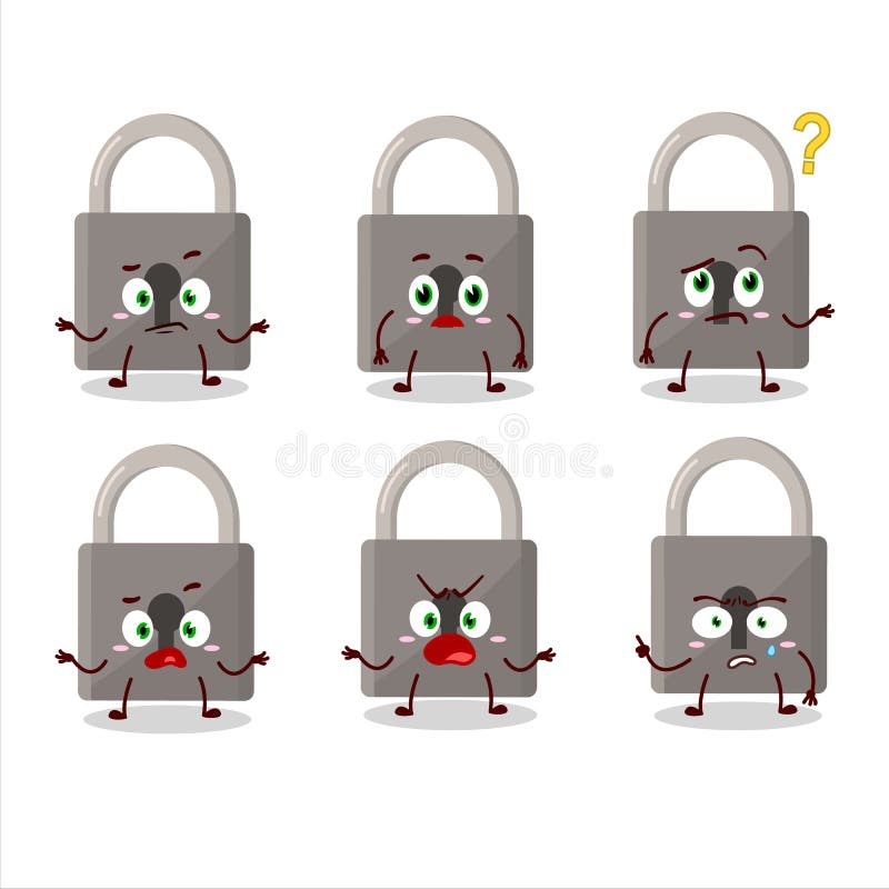Afraid Num Lock Installed on Cartoon Computer Stock Vector ...