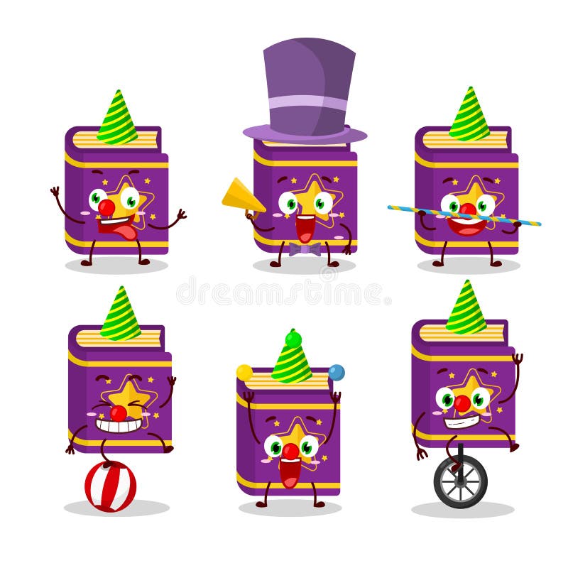 Cartoon Character of Magic Book with Various Circus Shows Stock Vector ...