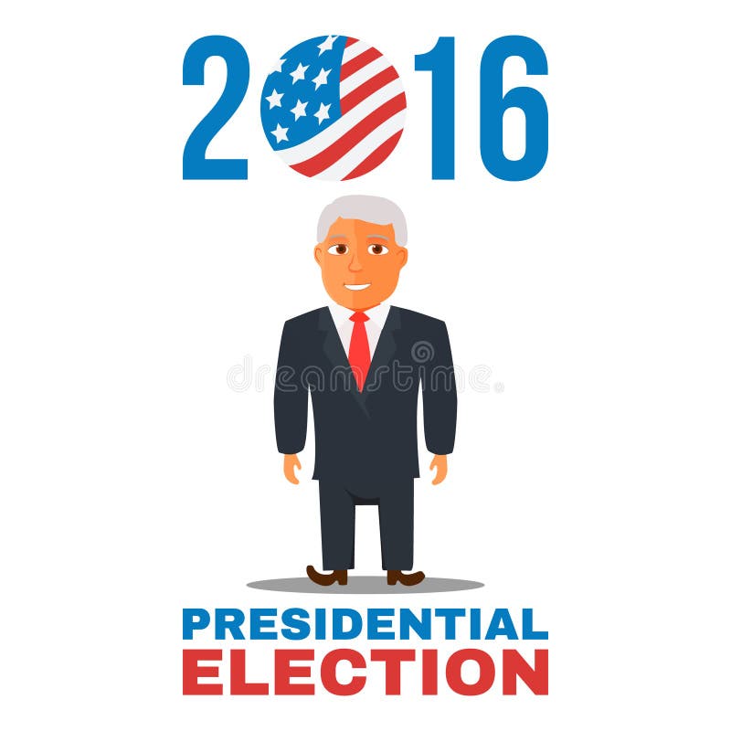 Cartoon Character Man in Blue Suit for Election. Vector Stock Vector ...