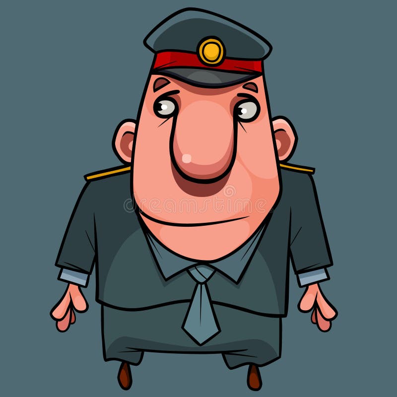 Cartoon Character Man In Civil Servant Uniform Stock Vector ...