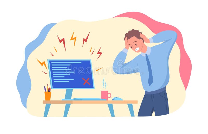 Angry Man Monitor Screen Stock Illustrations – 97 Angry Man Monitor ...