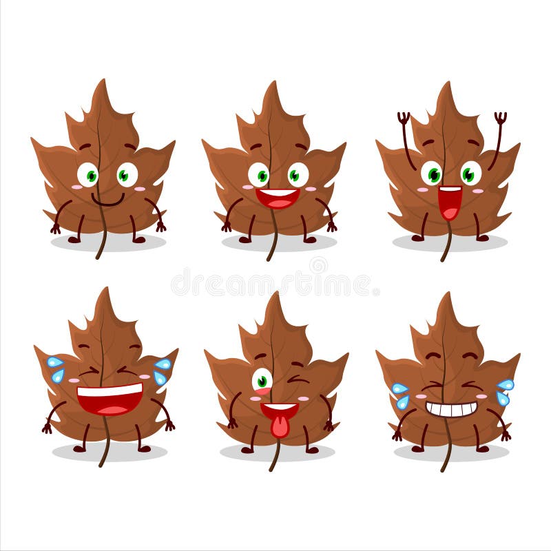 Maple Dried Leaf Cartoon Character Bring Information Board Stock Vector ...