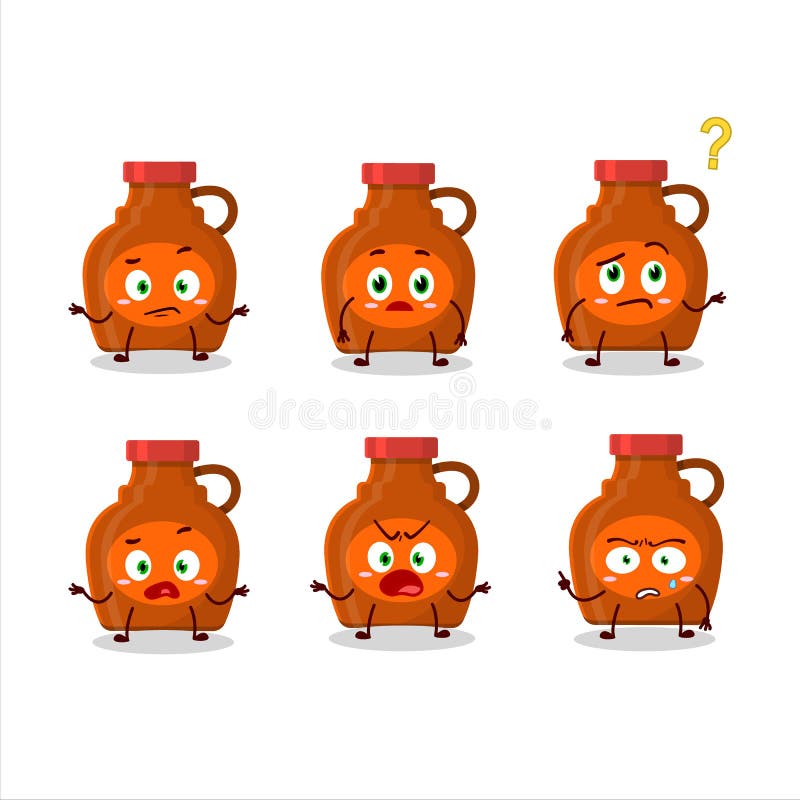 Cartoon Character of Maple Syrup with What Expression Stock Vector ...