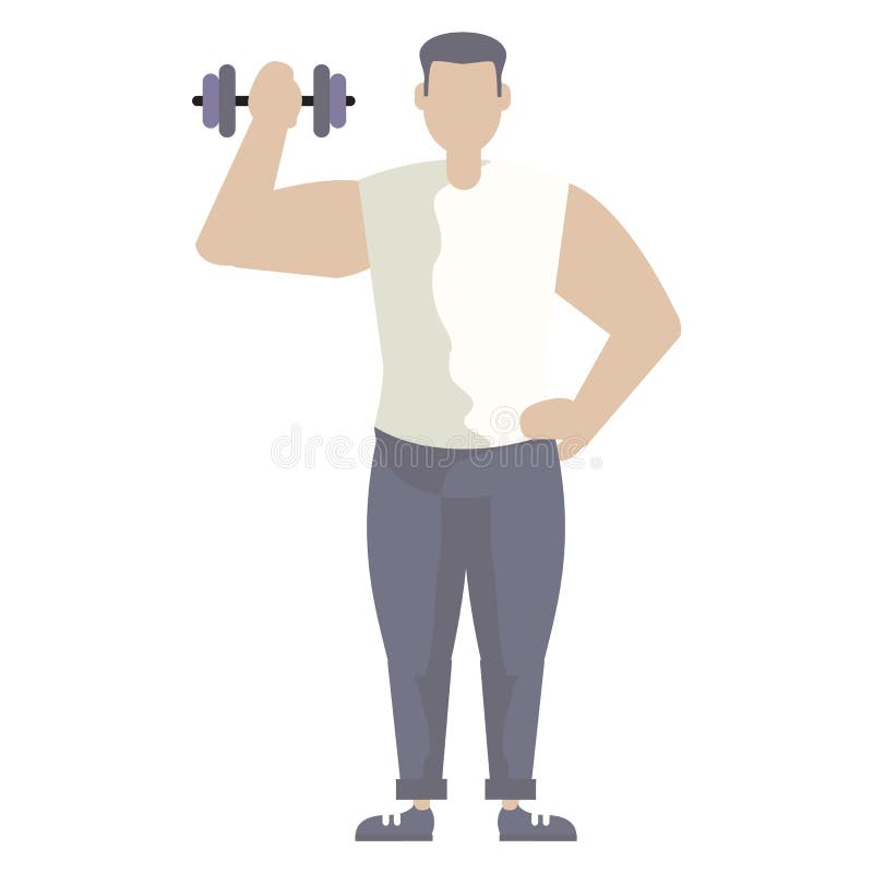 Cartoon Character Men Flat Style Simple Modern Stock Vector ...