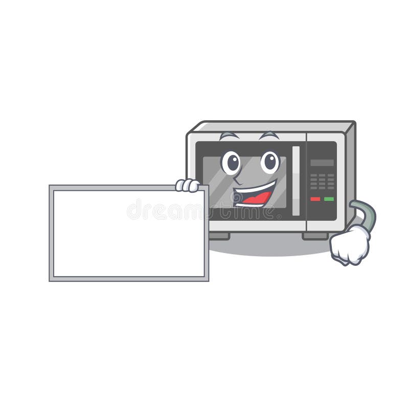 Cartoon Character of Microwave Design Concept Bring a Board Stock ...