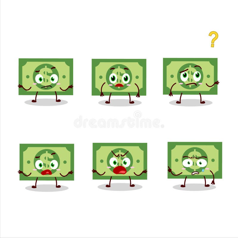Cartoon Character of Money with What Expression Stock Vector ...
