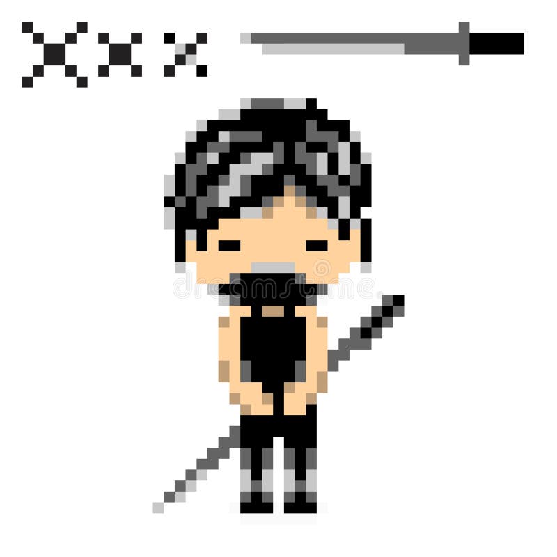 Cartoon Character Ninja Man Stock Illustration - Illustration of person ...