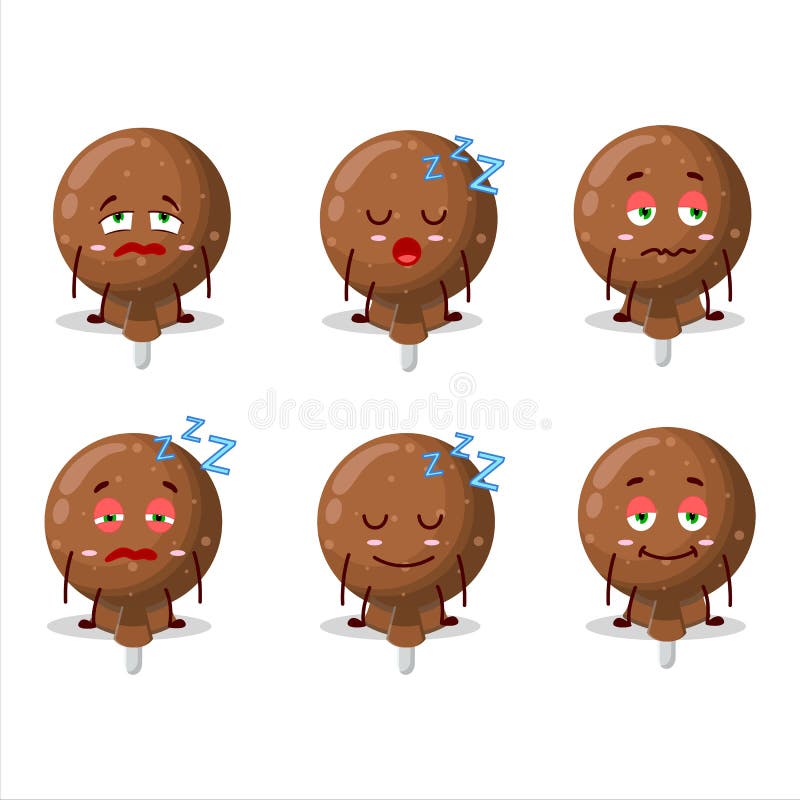 Cartoon Character of Orange Lolipop Wrapped with Sleepy Expression ... Cartoon Character of Orange Lolipop Wrapped with Sleepy Expression ...