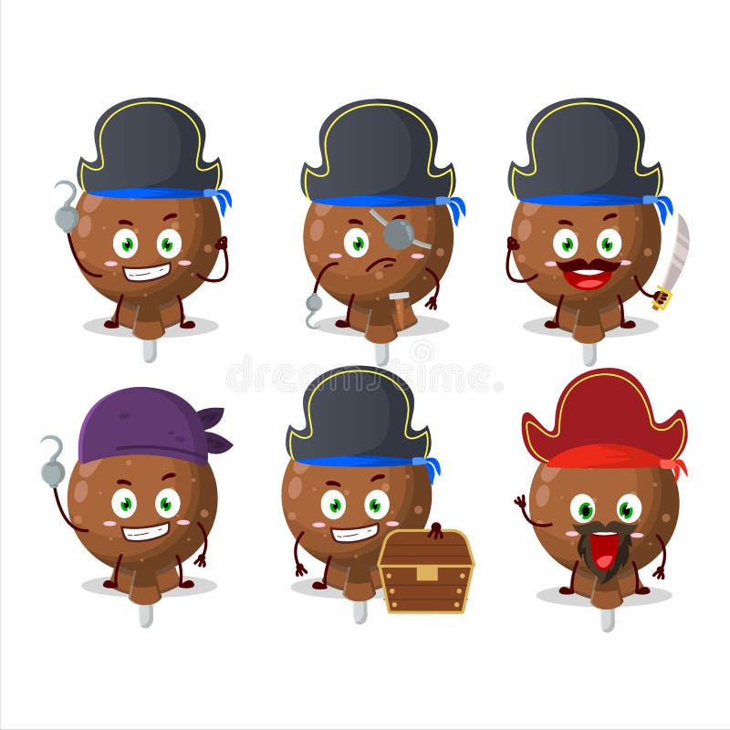 Cartoon Character of Orange Lolipop Wrapped with Various Pirates ... Cartoon Character of Orange Lolipop Wrapped with Various Pirates ...