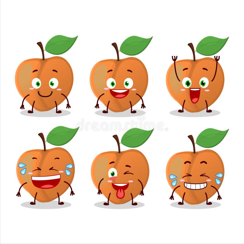 Cartoon Character of Peach with Smile Expression Stock Illustration ...