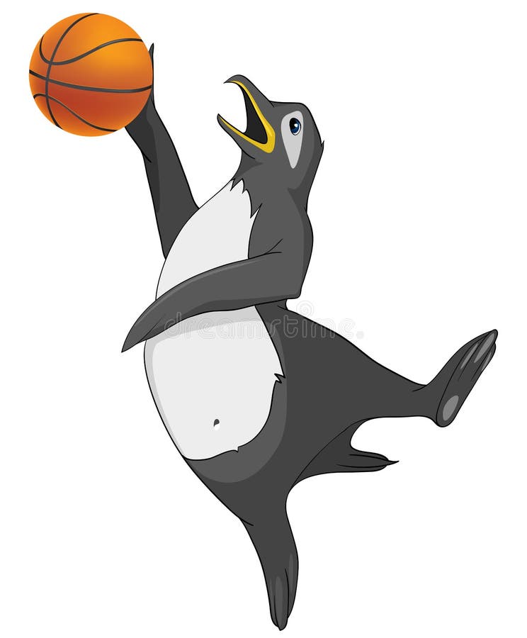 3d Basketball penguin stock illustration. Illustration of funny - 38882795
