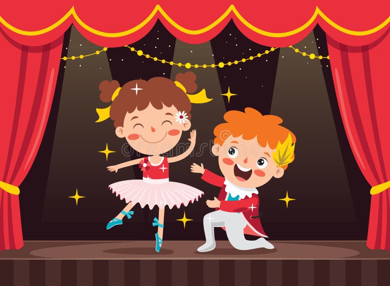 Cartoon Character Performing Classical Ballet Stock Vector ...