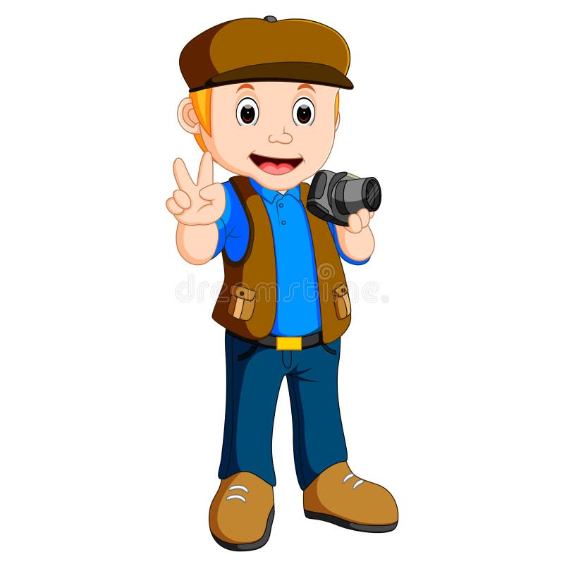 Cartoon Character - Photographer Stock Vector - Illustration of digital ...
