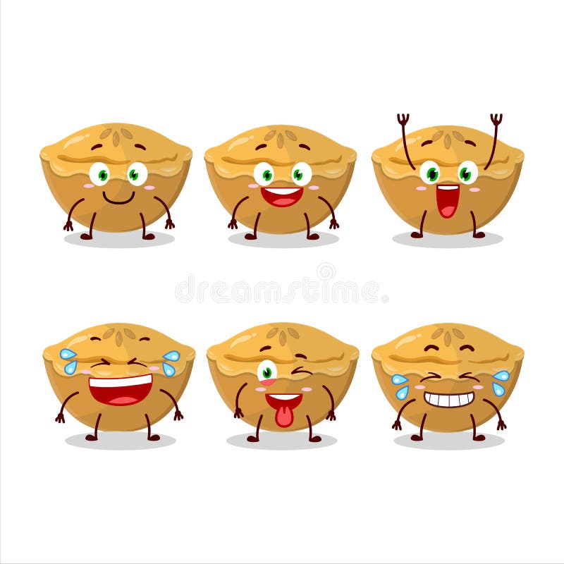 Cartoon Character of Pie Cake with Smile Expression Stock Vector ...