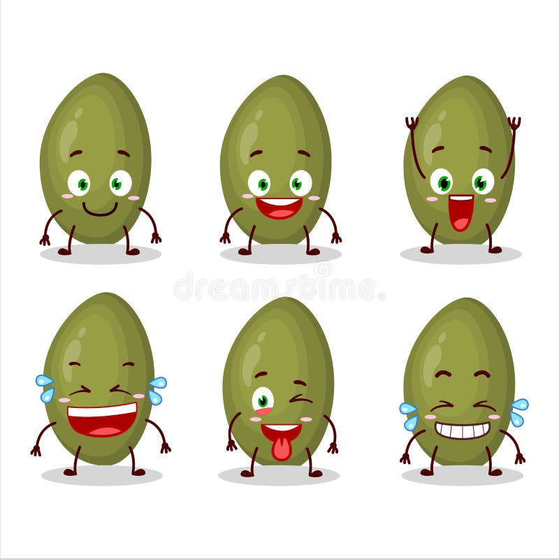 Cartoon Character of Pistachios Seeds with Smile Expression Stock ...
