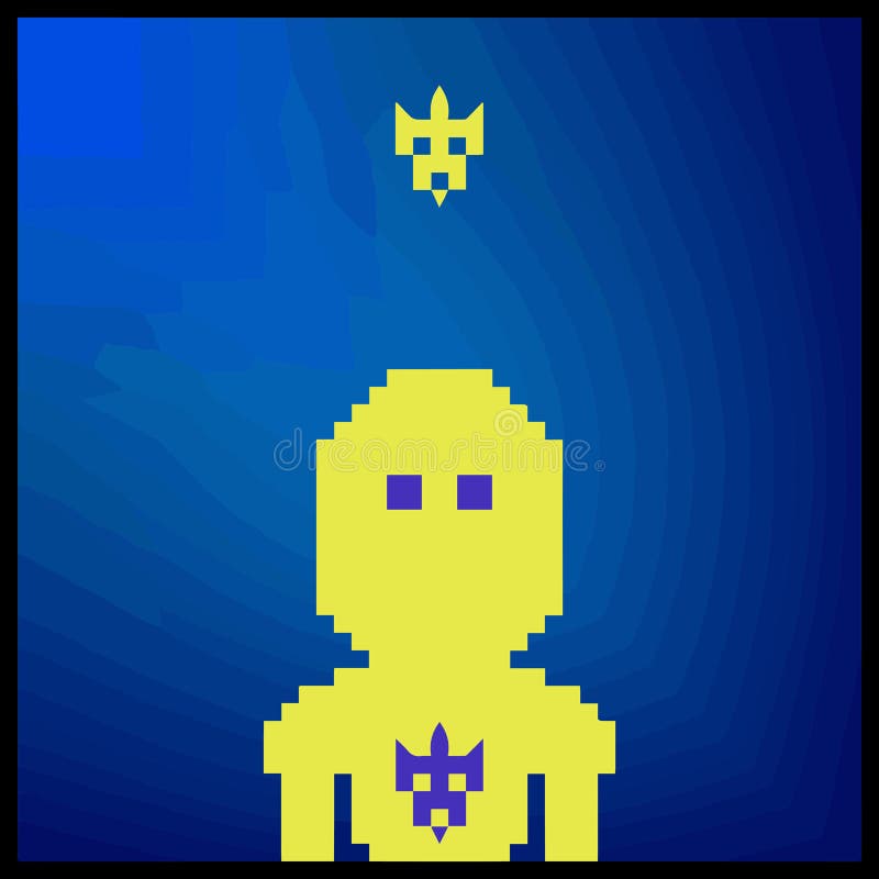 Alien, Extraterrestrial Creature. Pixel Art Character Stock Vector ...