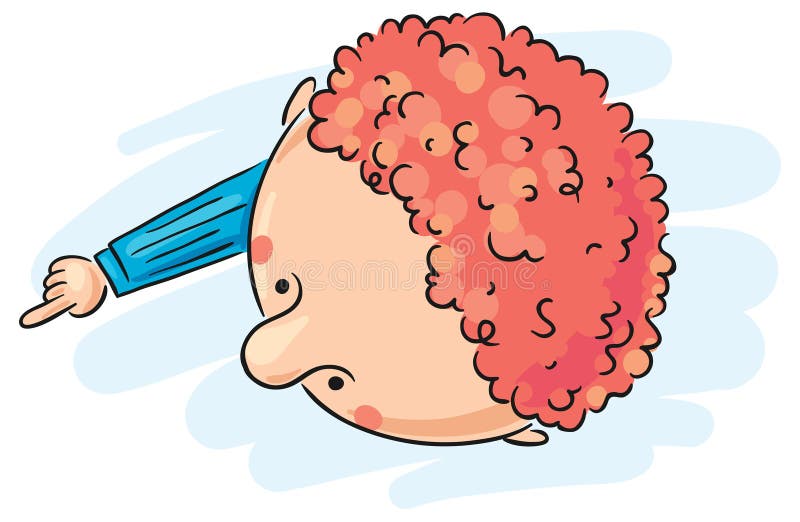 Cartoon Character is Pointing at Something Stock Vector - Illustration ...