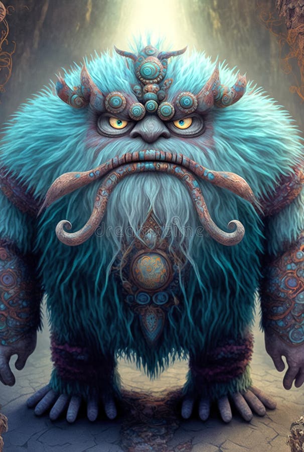 Cartoon Character, Portrait of Cute Monster Stock Illustration ...