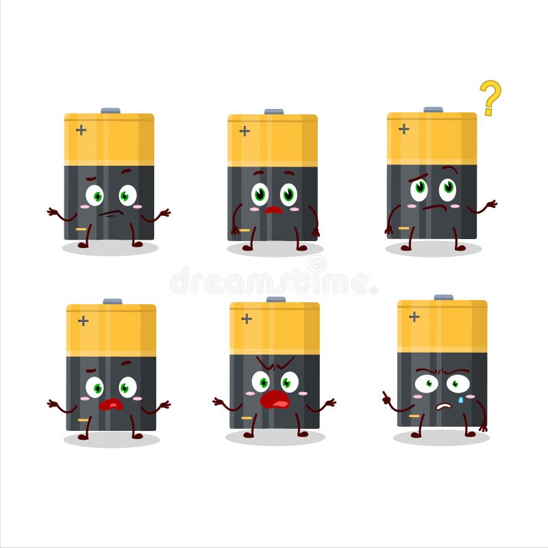 Power Battery Cartoon Character with Love Cute Emoticon Stock Vector ...