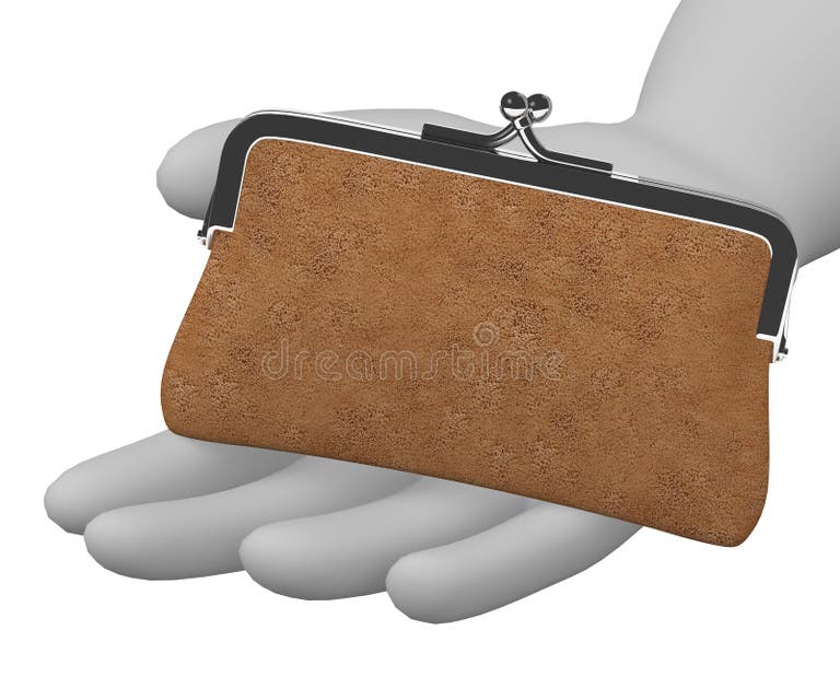 Cartoon Character with Purse4 Stock Illustration - Illustration of ...