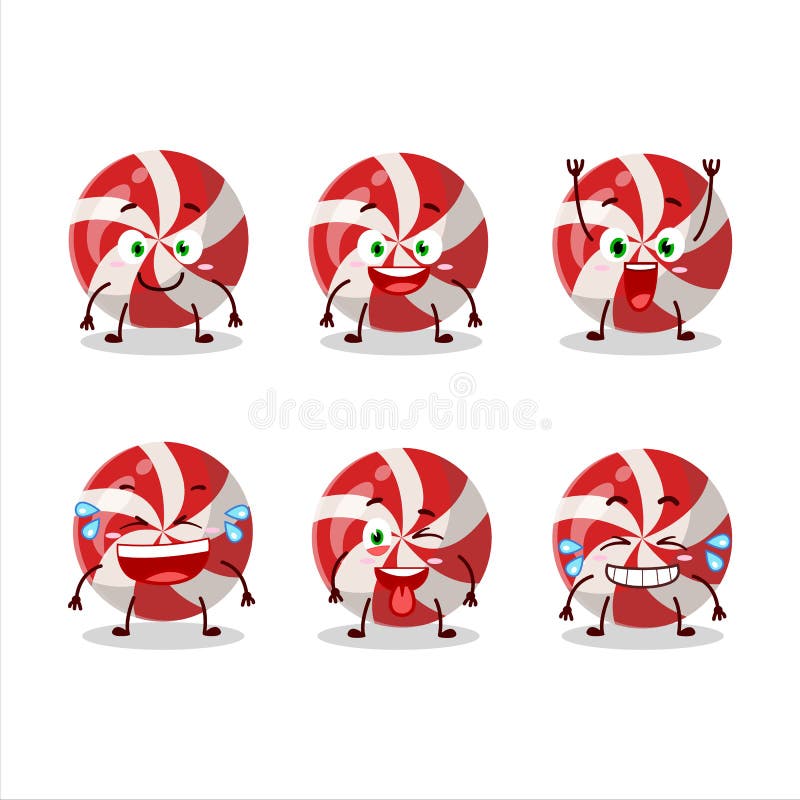 Cartoon Character of Red Candy with Smile Expression Stock Vector ...