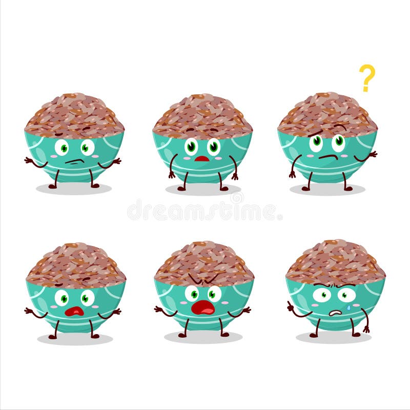 Cartoon Character of Red Cargo Rice with What Expression Stock Vector ...