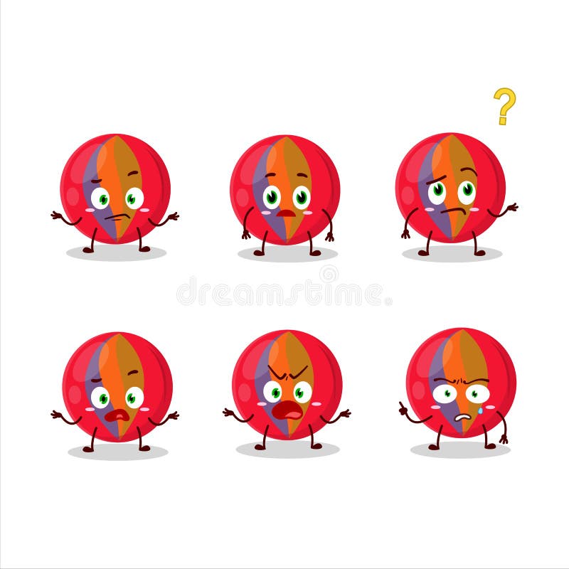 Cartoon Character of Red Marbles with What Expression Stock Vector ...