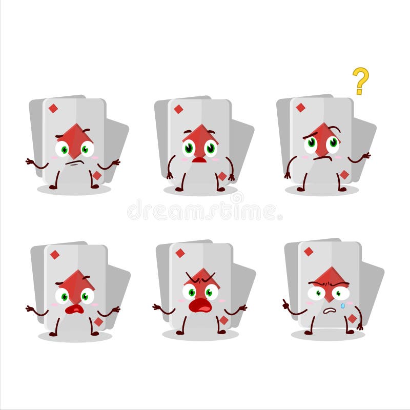 Cartoon Character of Remi Card Diamond with What Expression Stock ...