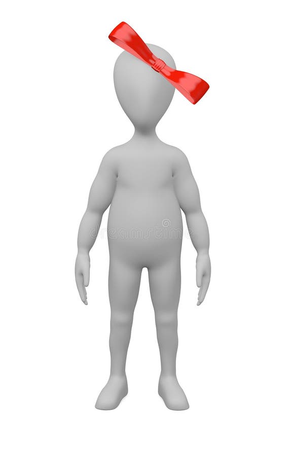 Cartoon Character with Ribbon in Head2 Stock Illustration ...