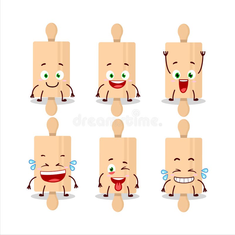 Cartoon Character of Rolling Pin with Smile Expression Stock Vector ...