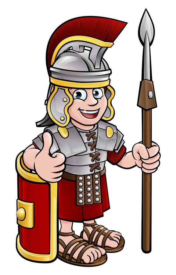 Strong Roman Soldier Illustration Stock Vector - Illustration of ...