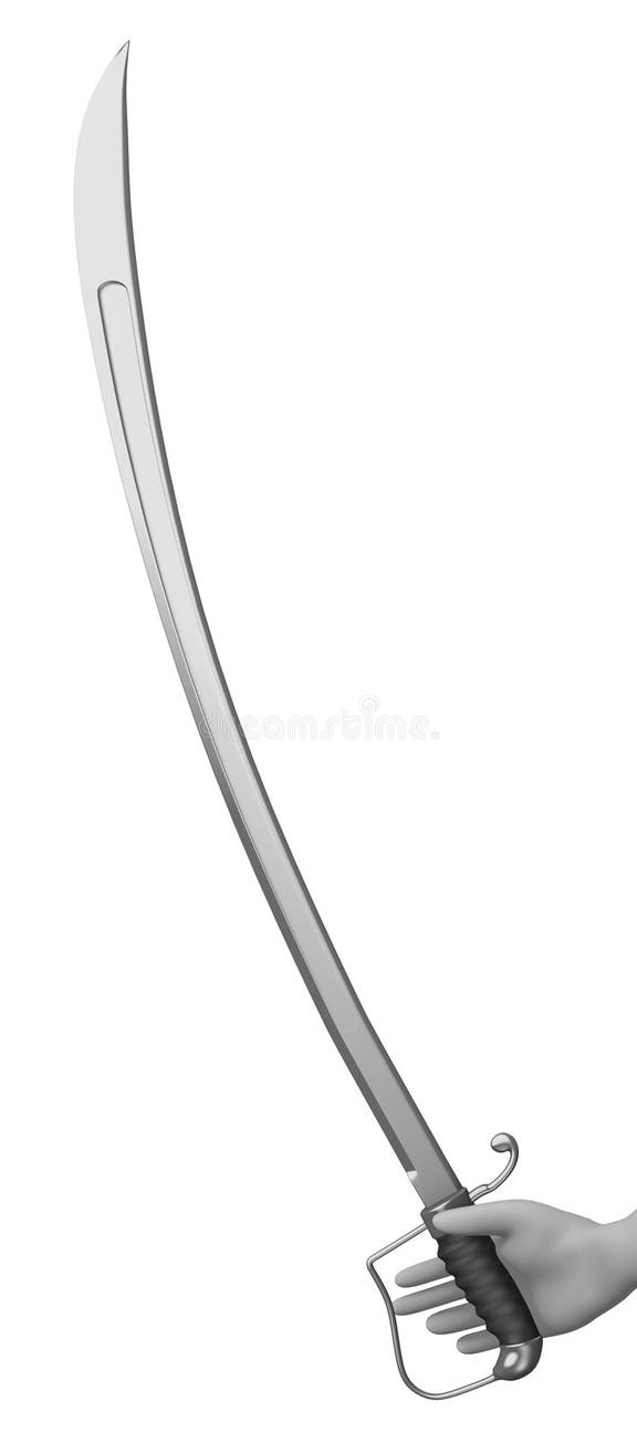 Cartoon Character with Sabre2 - Hand Stock Illustration - Illustration ...