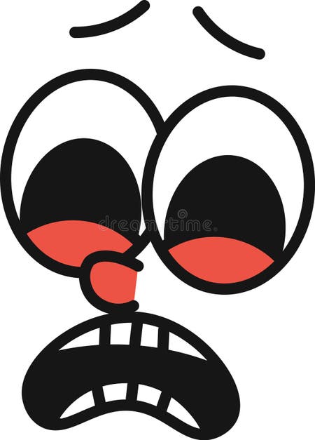 Cartoon Character Scared Face Stock Illustration - Illustration of ...