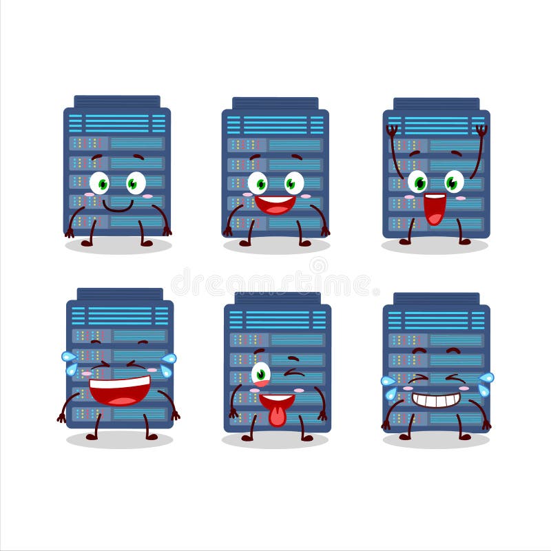 Cartoon Character of Server Cloud with Smile Expression Stock Vector ...