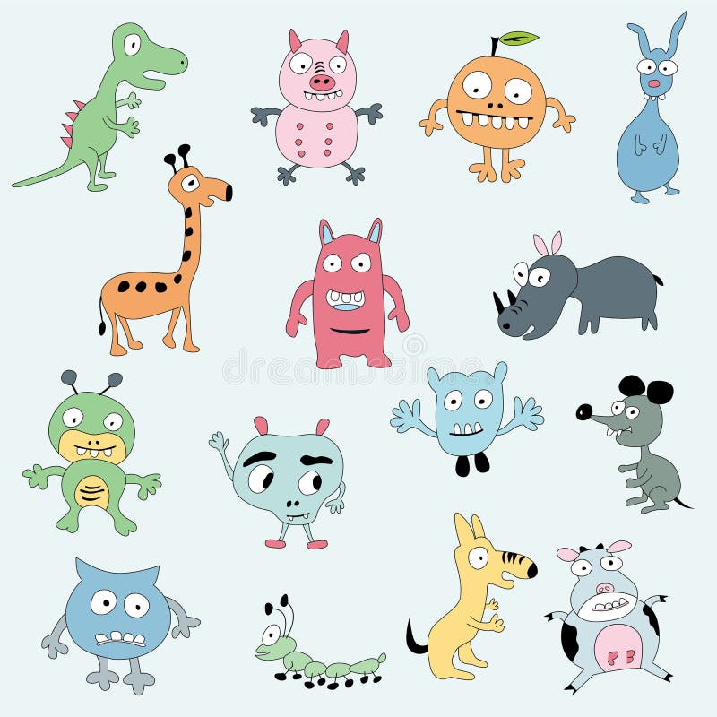Cartoon character set stock vector. Illustration of cartoon - 87842112