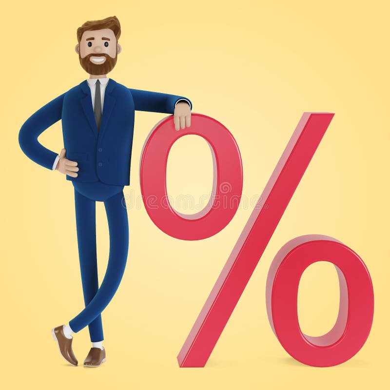 Cartoon Character with the Sign of Progress. Stock Illustration ...