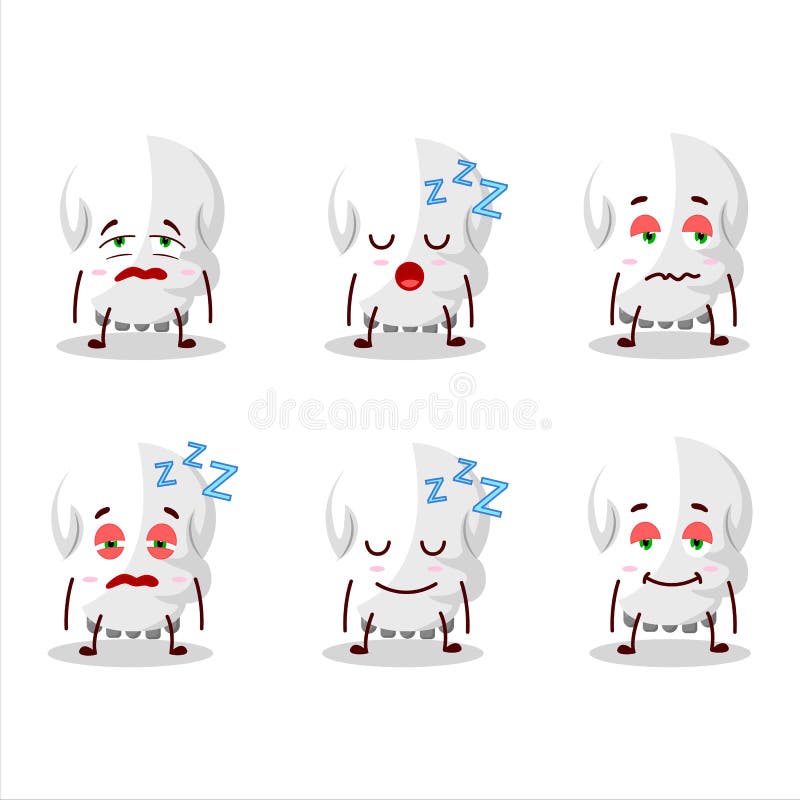 Cartoon Character of Skull with Sleepy Expression Stock Vector ...