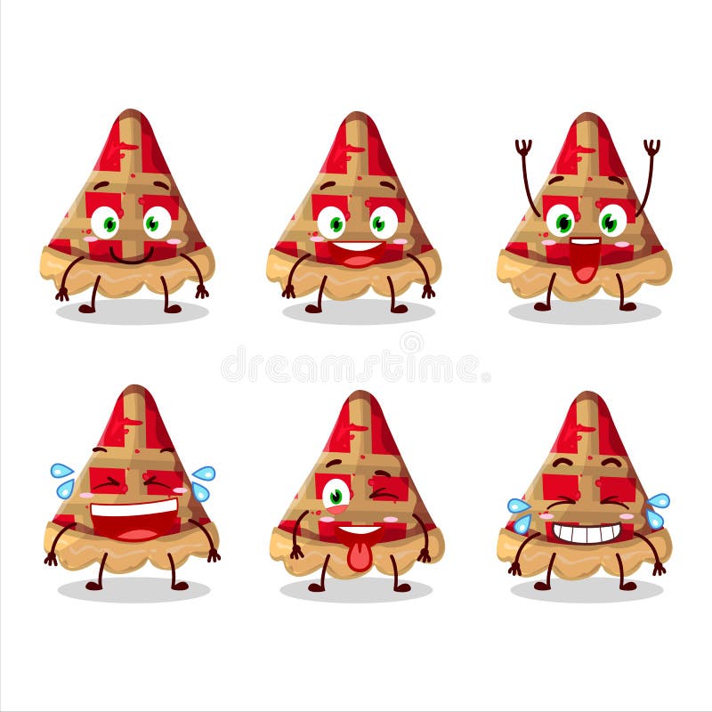 Cartoon Character of Slice of Apple Pie with Smile Expression Stock ...