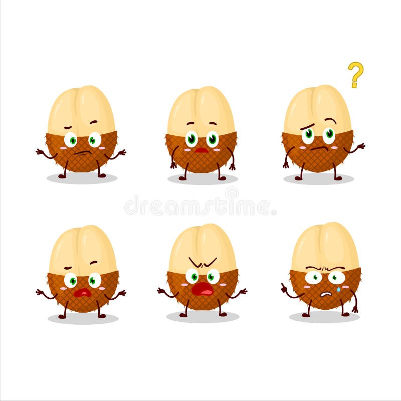 Cartoon Character of Slice of Salak with What Expression Stock Vector ...