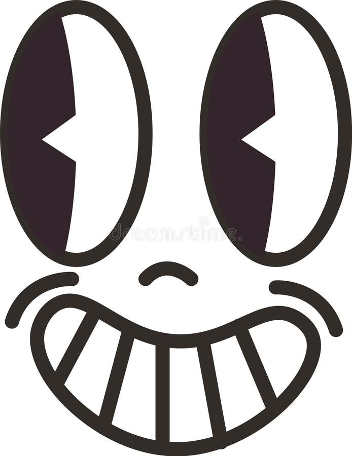 Cartoon Character Smiling Face Stock Vector - Illustration of mouth ...