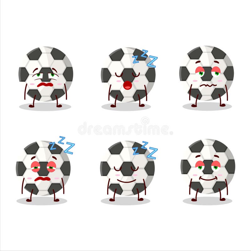 Sleepy soccer ball cartoon stock illustration. Illustration of sleepy ...