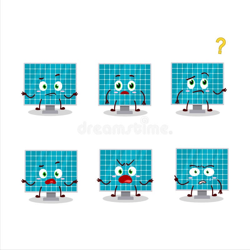 Cartoon Character of Solar Panel with What Expression Stock Vector ...